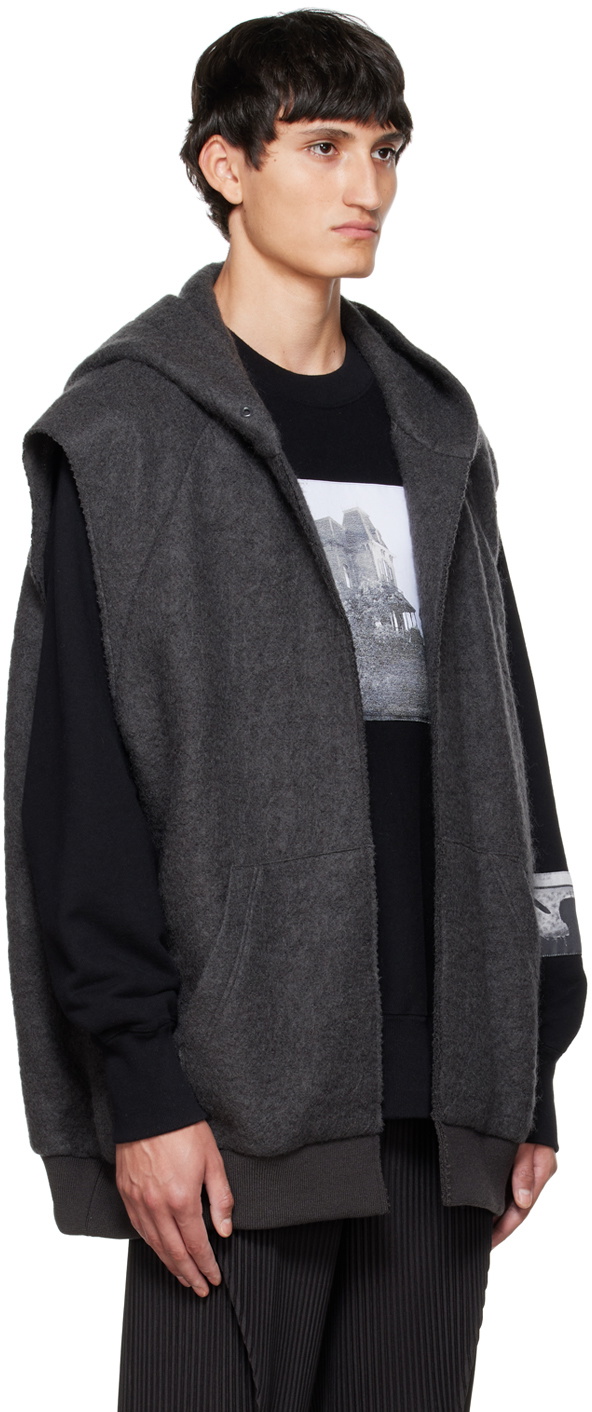 Undercover Gray Open Hoodie Undercover