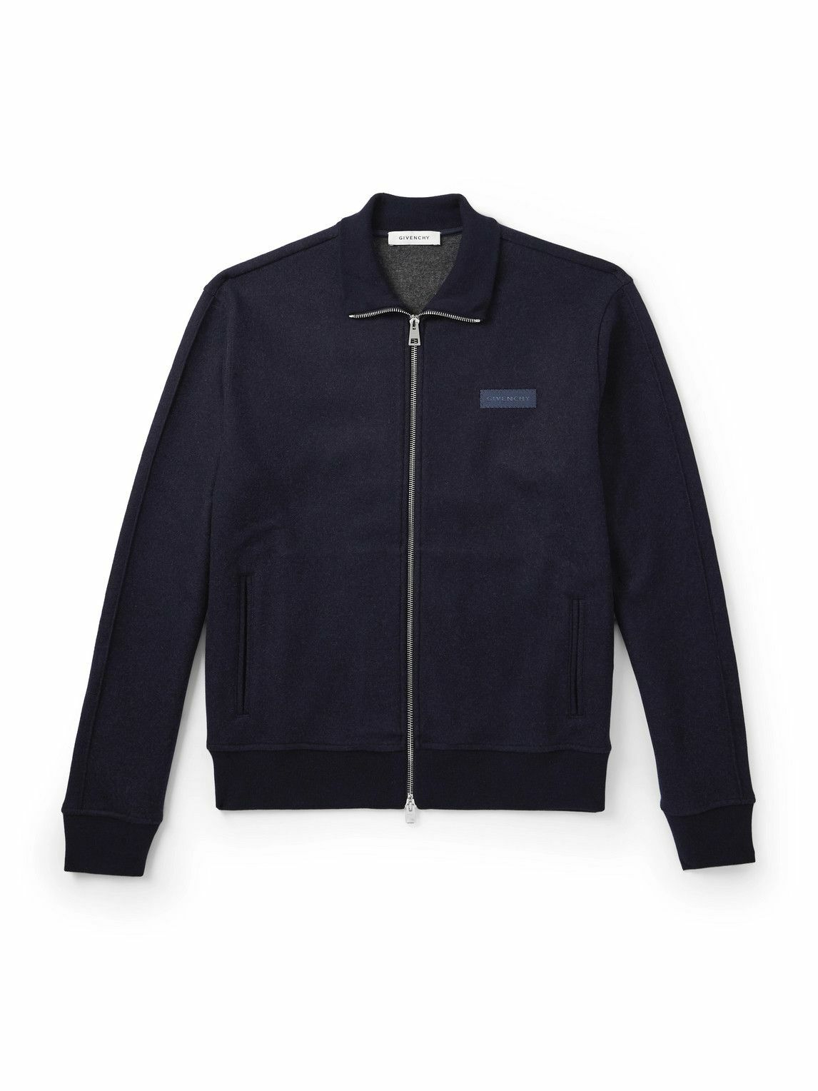 Givenchy - Logo-Appliquéd Wool-Blend Track Jacket - Blue Givenchy