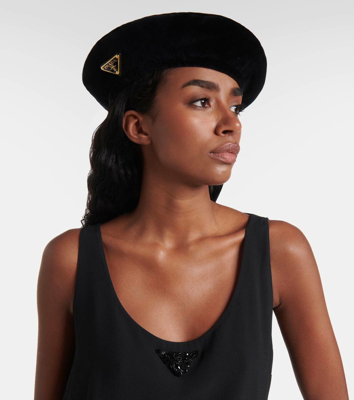 Prada Cotton velvet beret Prada