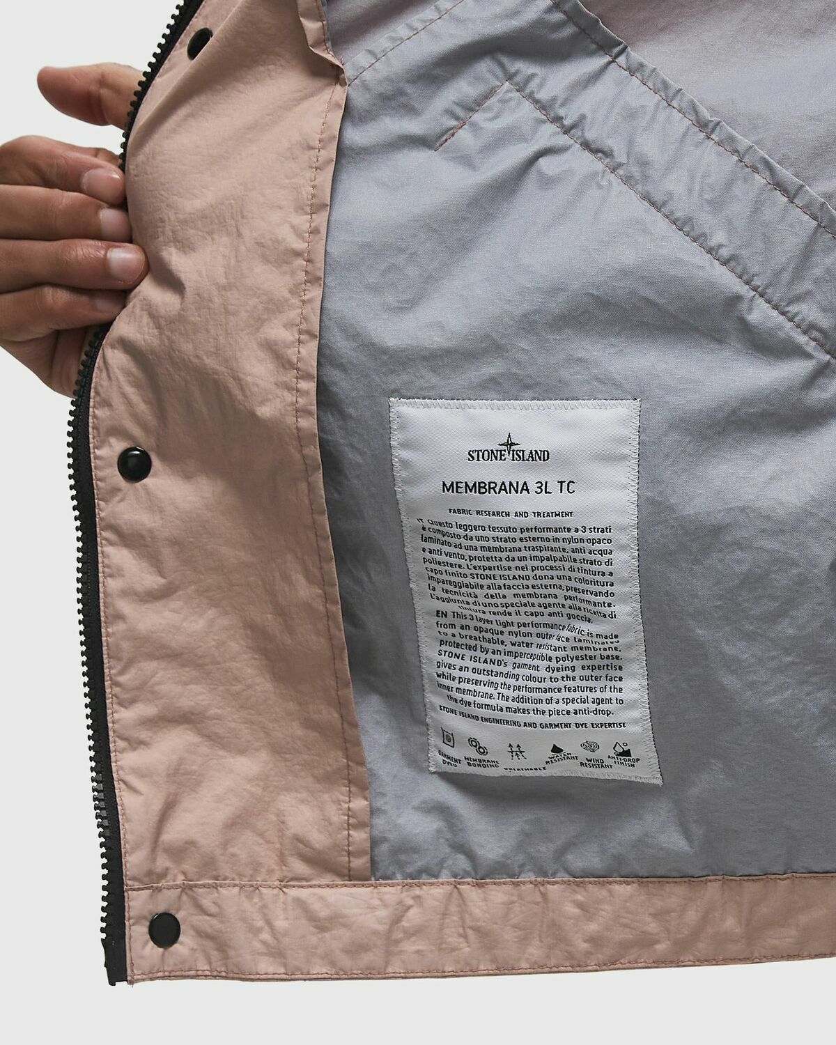 Stone Island CAPOSPALLA pink Mens Windbreaker Stone Island Stone Island CAPOSPALLA pink Mens Windbreaker Stone Island