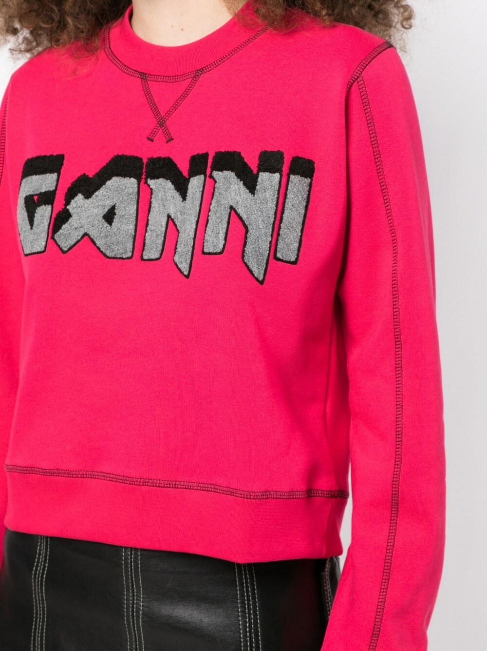 GANNI - Logo Organic Cotton Sweatshirt GANNI