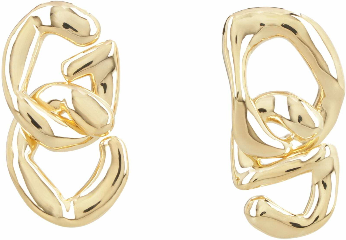 GCDS Maxi Chain Earrings With Logo GCDS