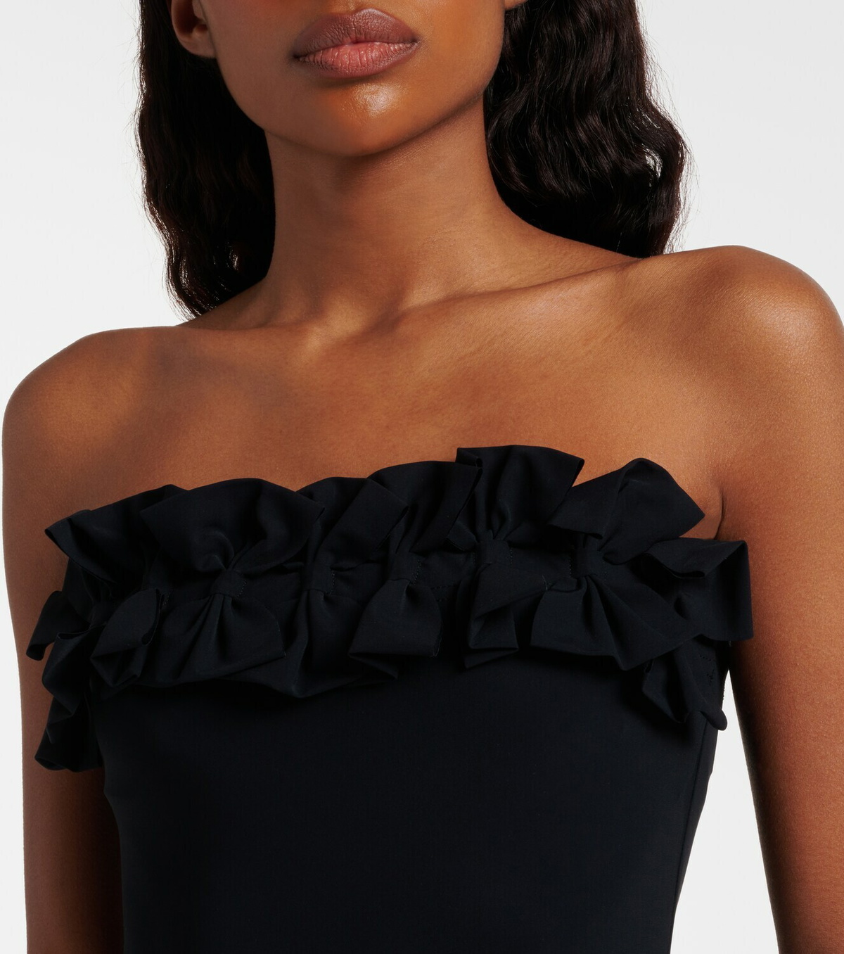 Karla Colletto Freya bow-detail bandeau swimsuit Karla Colletto