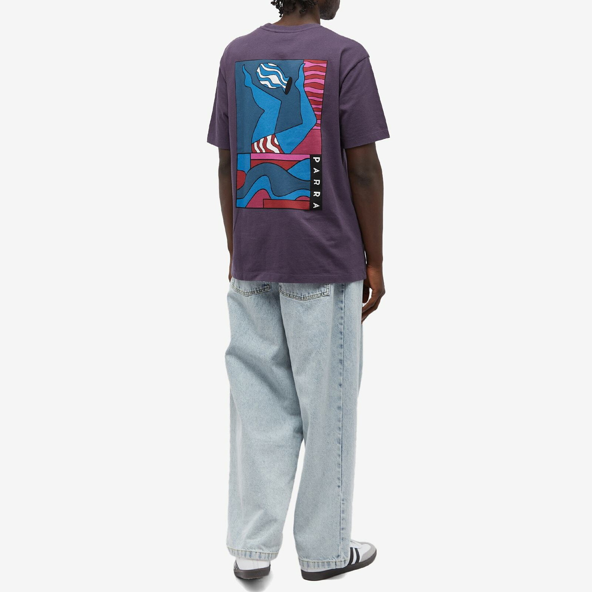 By Parra Men's Kick The Vase T-Shirt in Aubergine By Parra