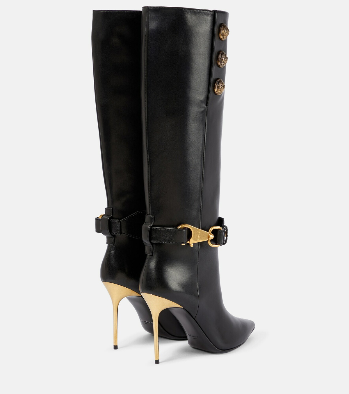 Balmain - Robin leather knee-high boots Balmain