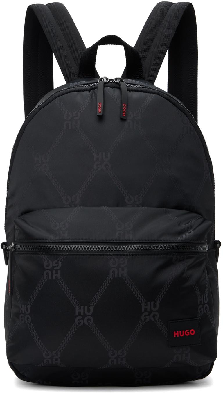 Hugo Black Logo Backpack Hugo Boss