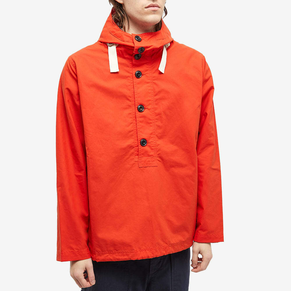 Albam Men's Waxed Overhead Smock in Orange Albam