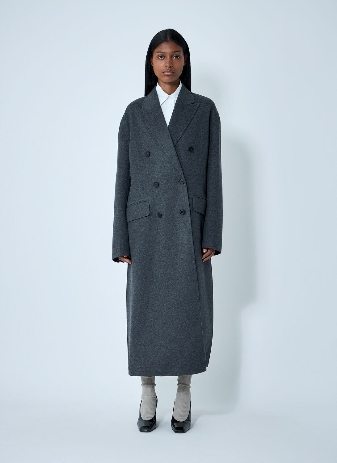 Prada Long Wool-Blend Coat Prada