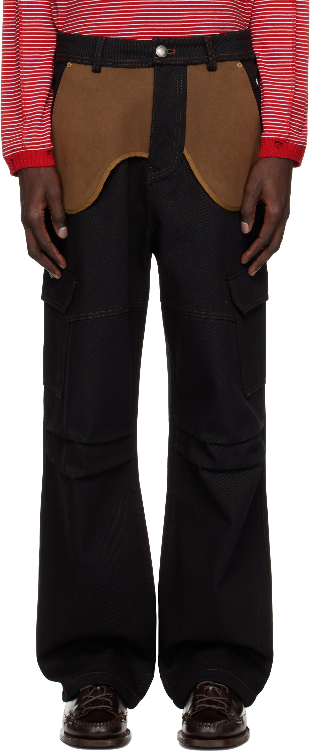 Andersson Bell Black Inside Out Denim Cargo Pants Andersson Bell