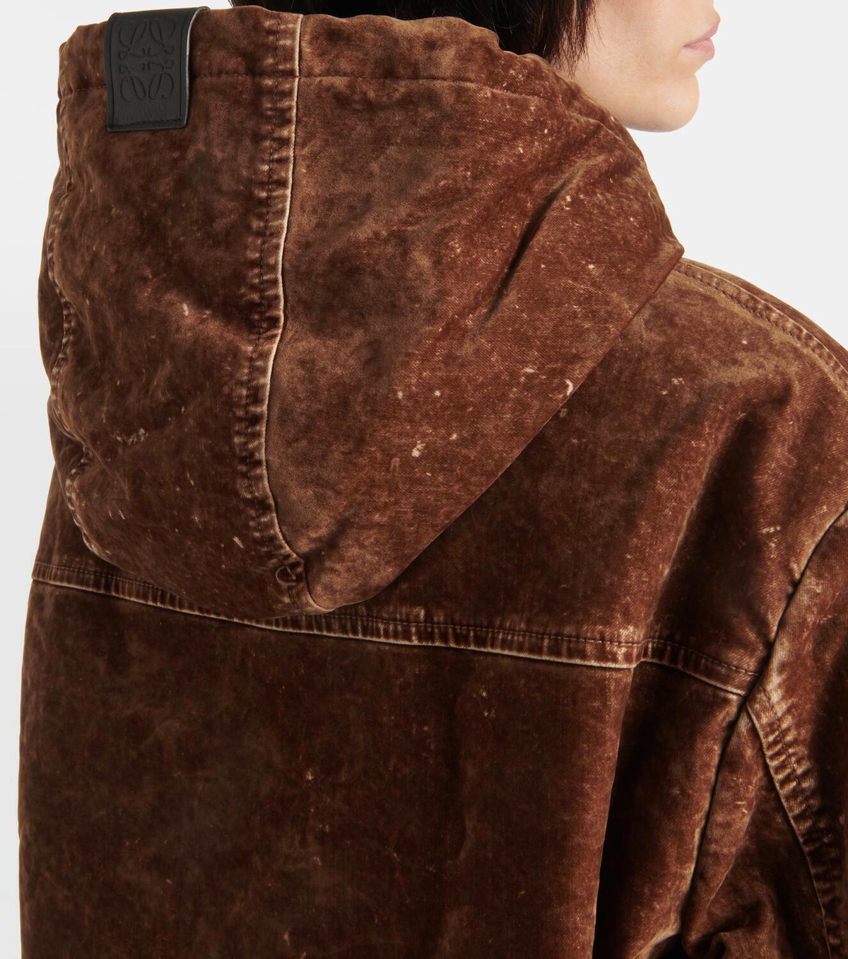 Loewe Cropped velvet denim jacket Loewe