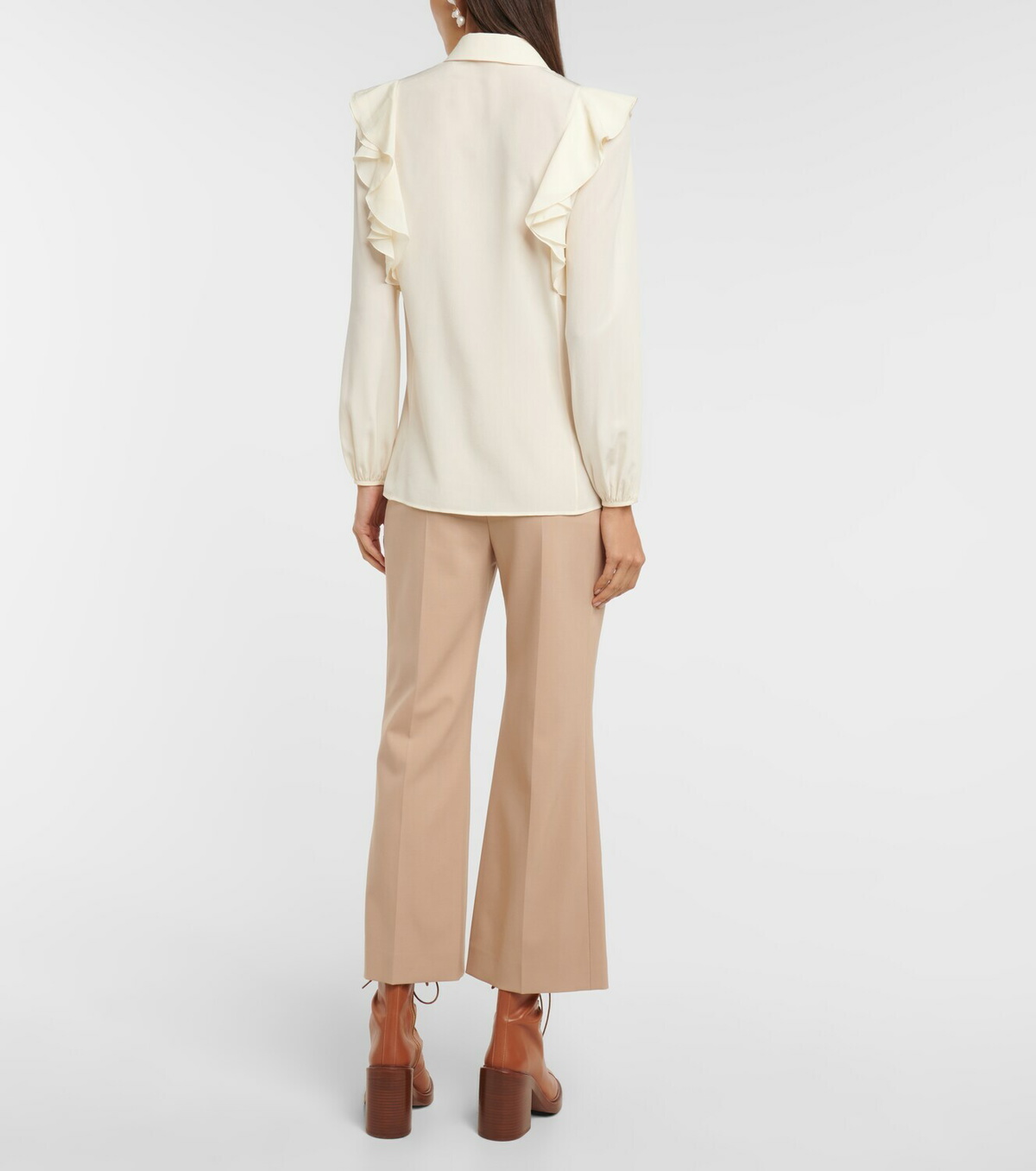 Chloe - Ruffle-trimmed silk blouse Chloe