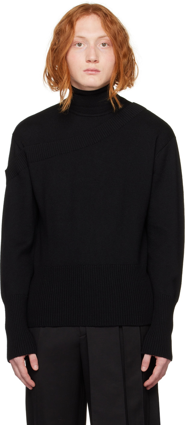 Steven Passaro SSENSE Exclusive Black Trompe L'Œil Sweater