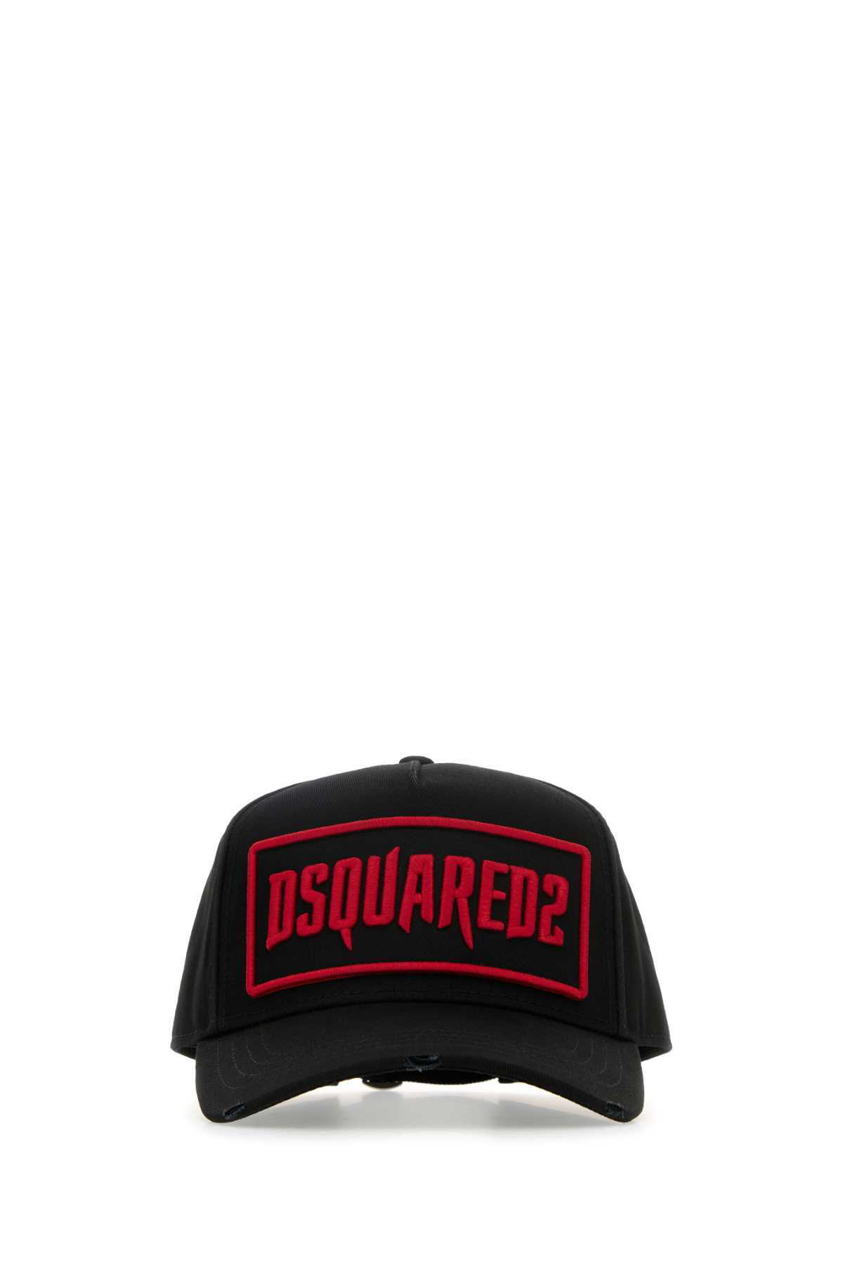 Dsquared2 Black Cotton Baseball Cap Dsquared2