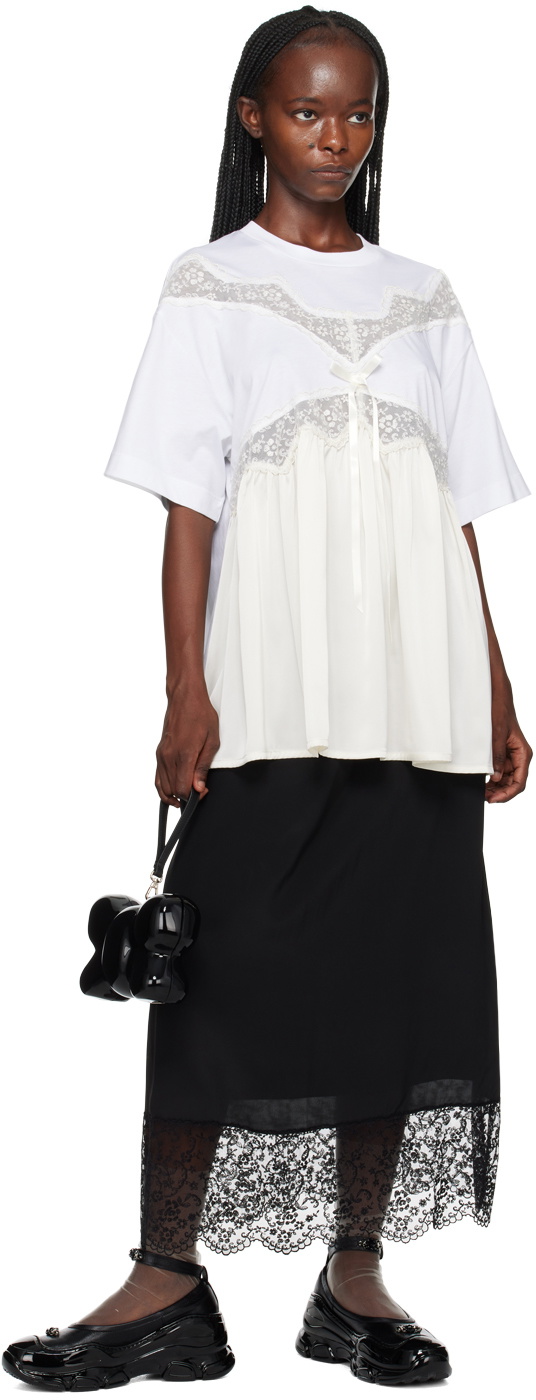 Simone Rocha White Patchwork T-Shirt Simone Rocha