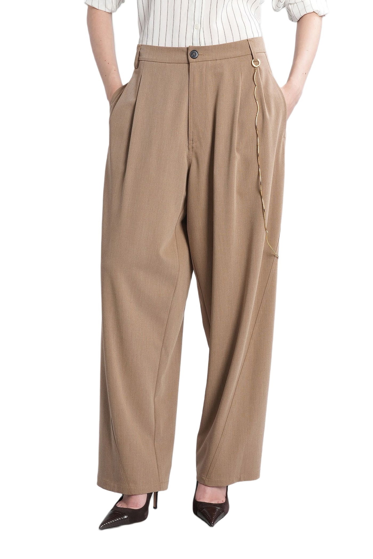 DARKPARK Phebe Pants In Camel Polyester DARKPARK