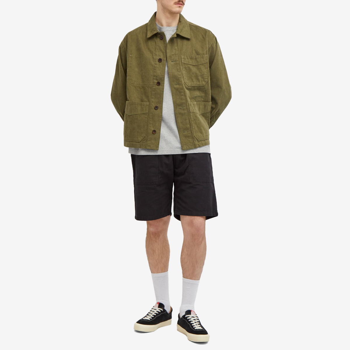 Service Works Men's Classic Canvas Chef Shorts in Black Service Works
