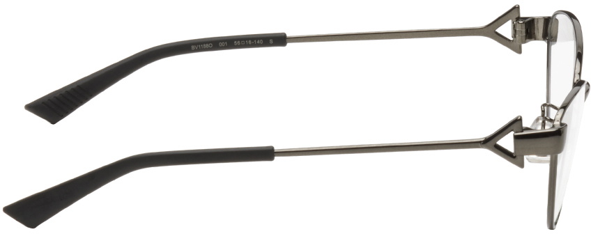 Bottega Veneta Gunmetal Cat-Eye Glasses Bottega Veneta