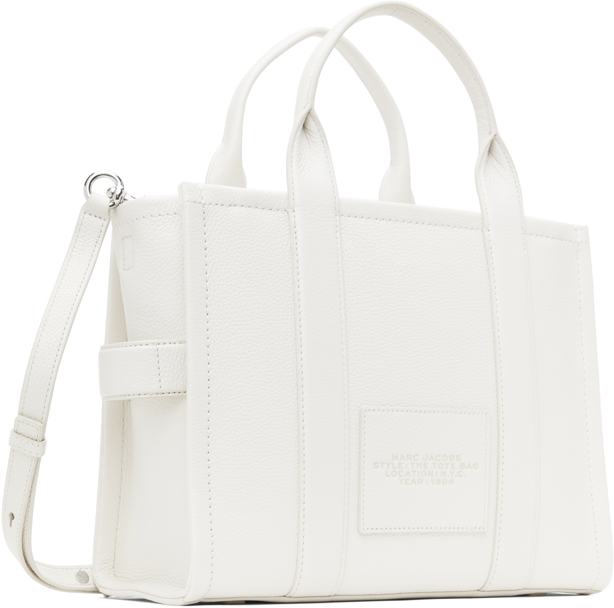 Marc Jacobs White 'The Leather Medium' Tote Marc Jacobs