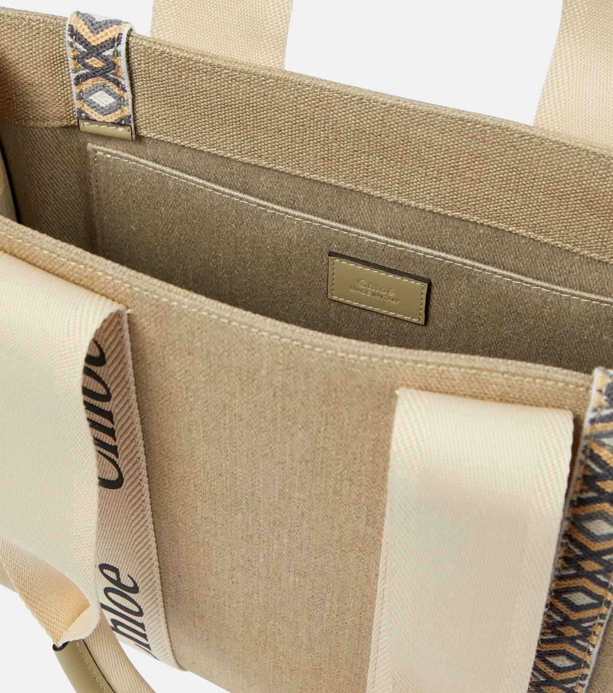 Chloe - Woody Medium canvas tote Chloe