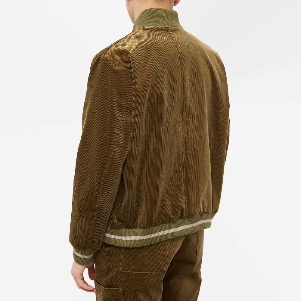 Oliver Spencer Men's Langar Cord Bomber Jacket in Moss Green Oliver Spencer