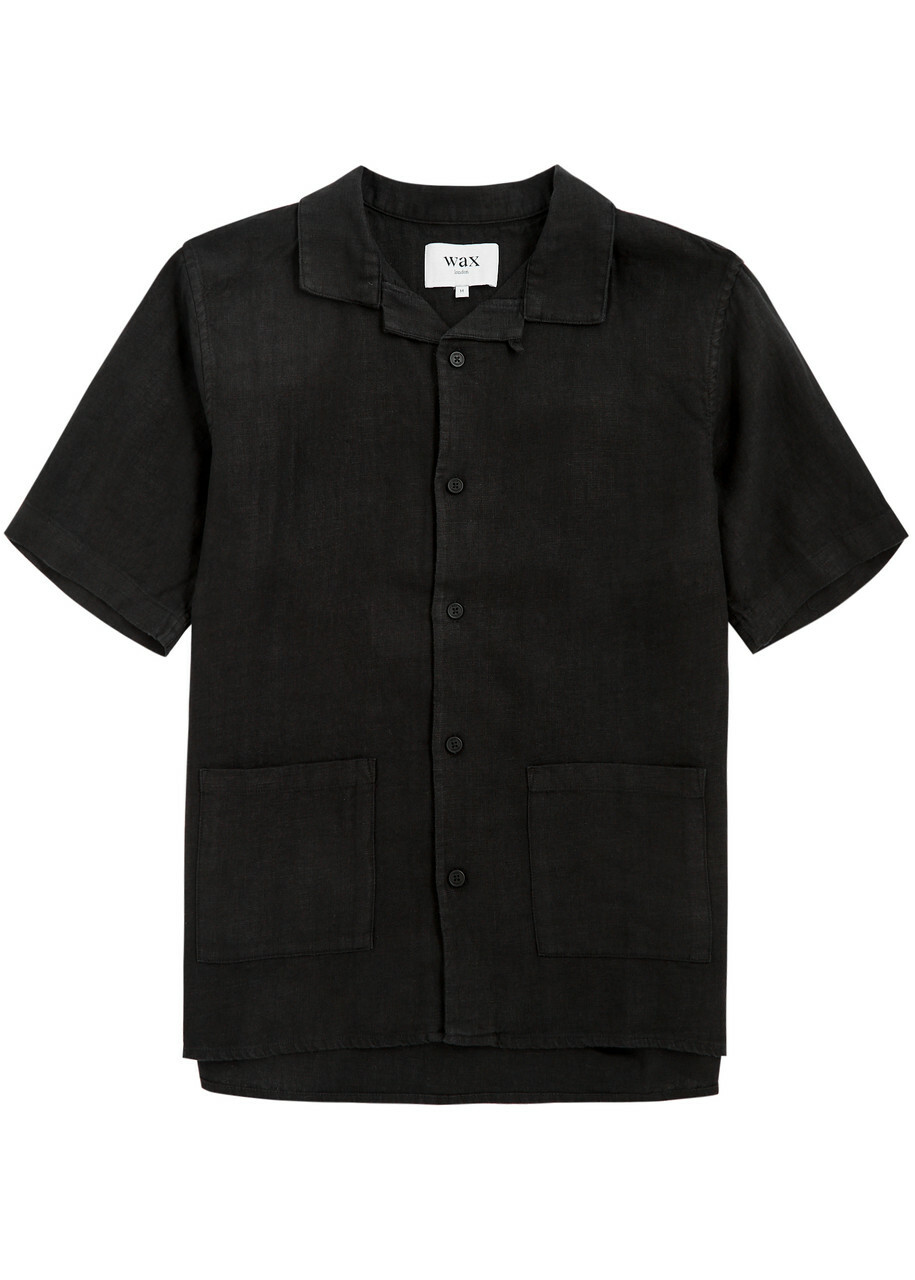 Wax London Ren Linen Shirt Black Wax London