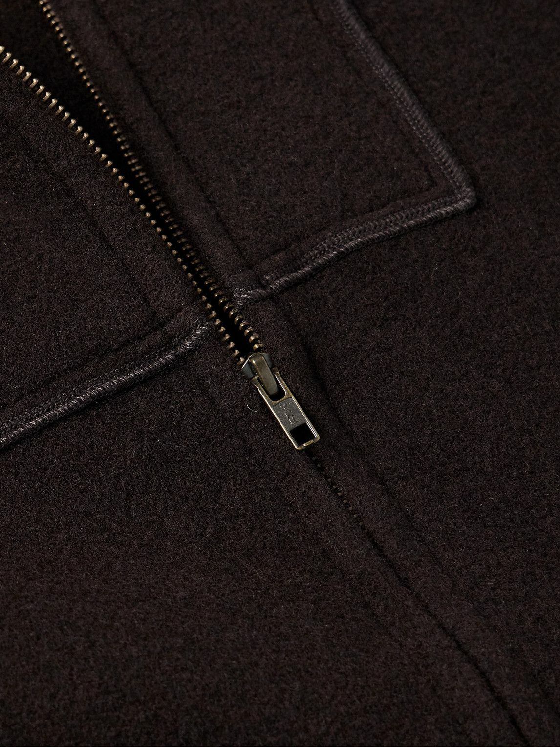 BODE - Sideline Appliquéd Wool-Felt Coat - Brown Bode