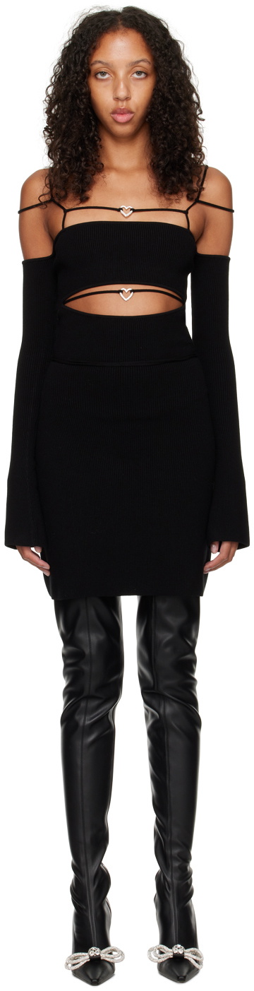 MACH & MACH Black Stormi Minidress MACH & MACH