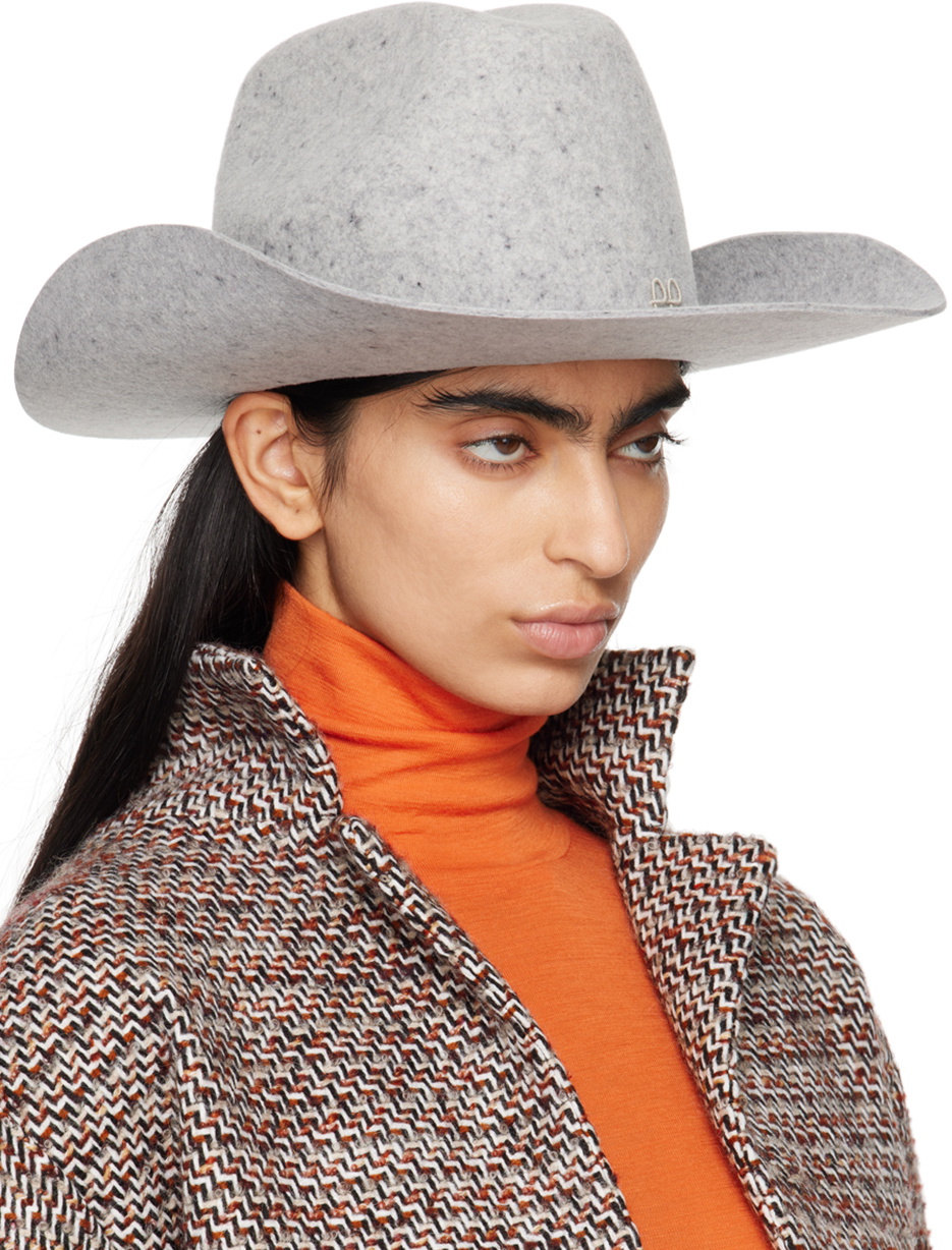Ruslan Baginskiy Gray Wool Felt Cowboy Fedora Ruslan Baginskiy