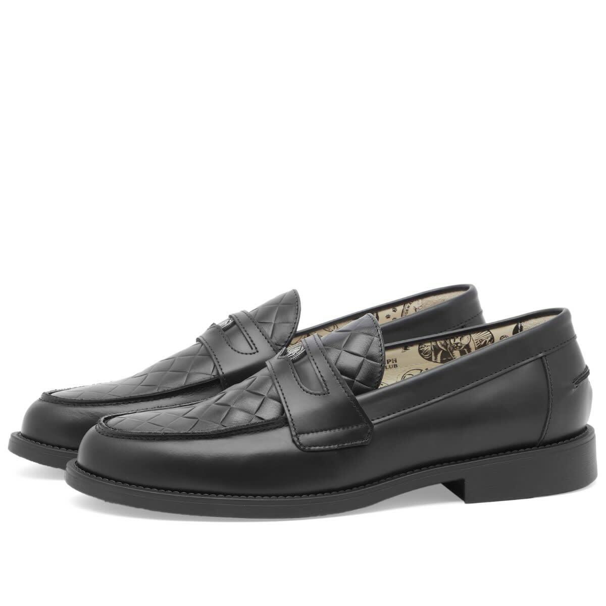 Represent Men's D+D Leather Weave Loafer in Black Represent