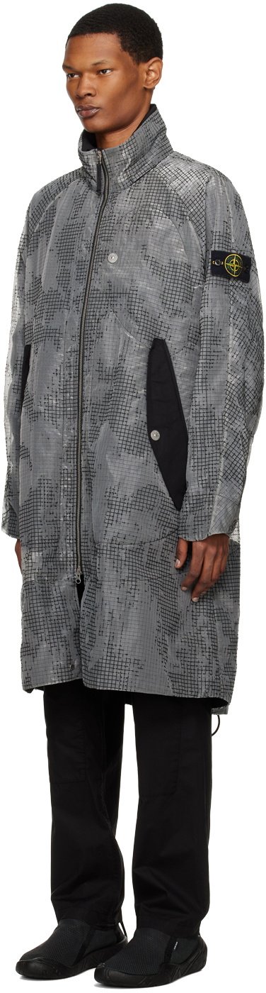 Stone Island Shadow Project Gray Fishtail Coat Stone Island Shadow Project