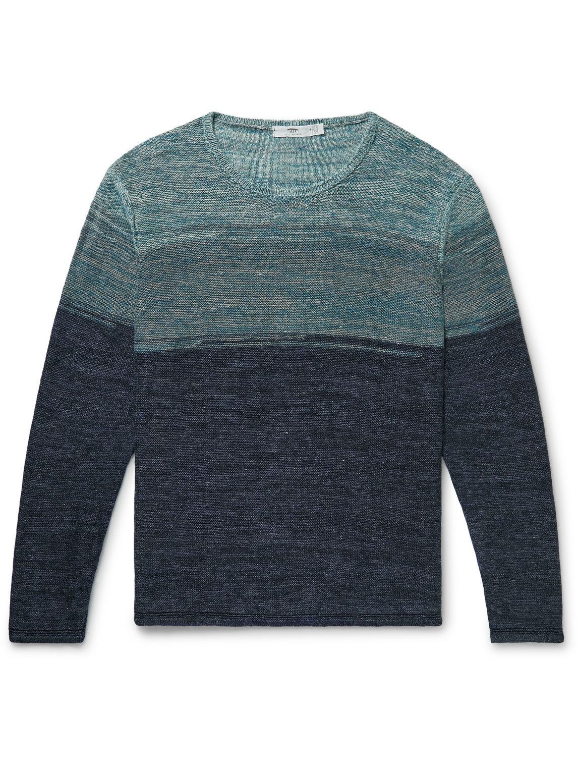 Inis Meáin - Ombré Donegal Linen Sweater - Blue Inis Meáin