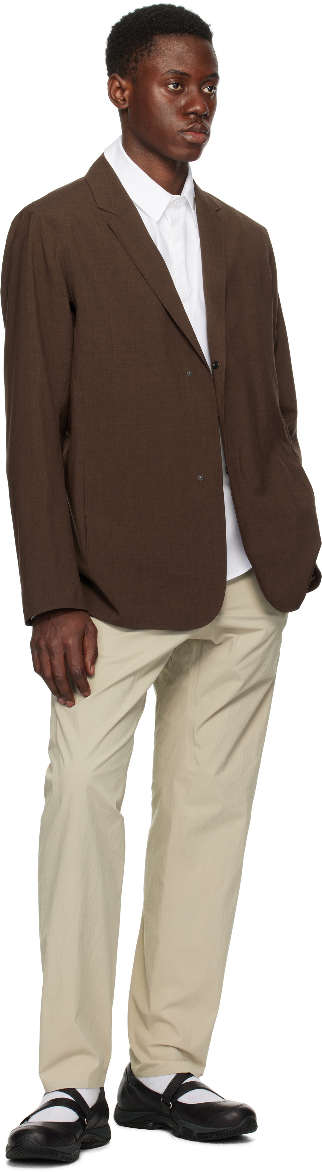 Veilance Brown Convex Wool Blazer Arc'teryx Veilance