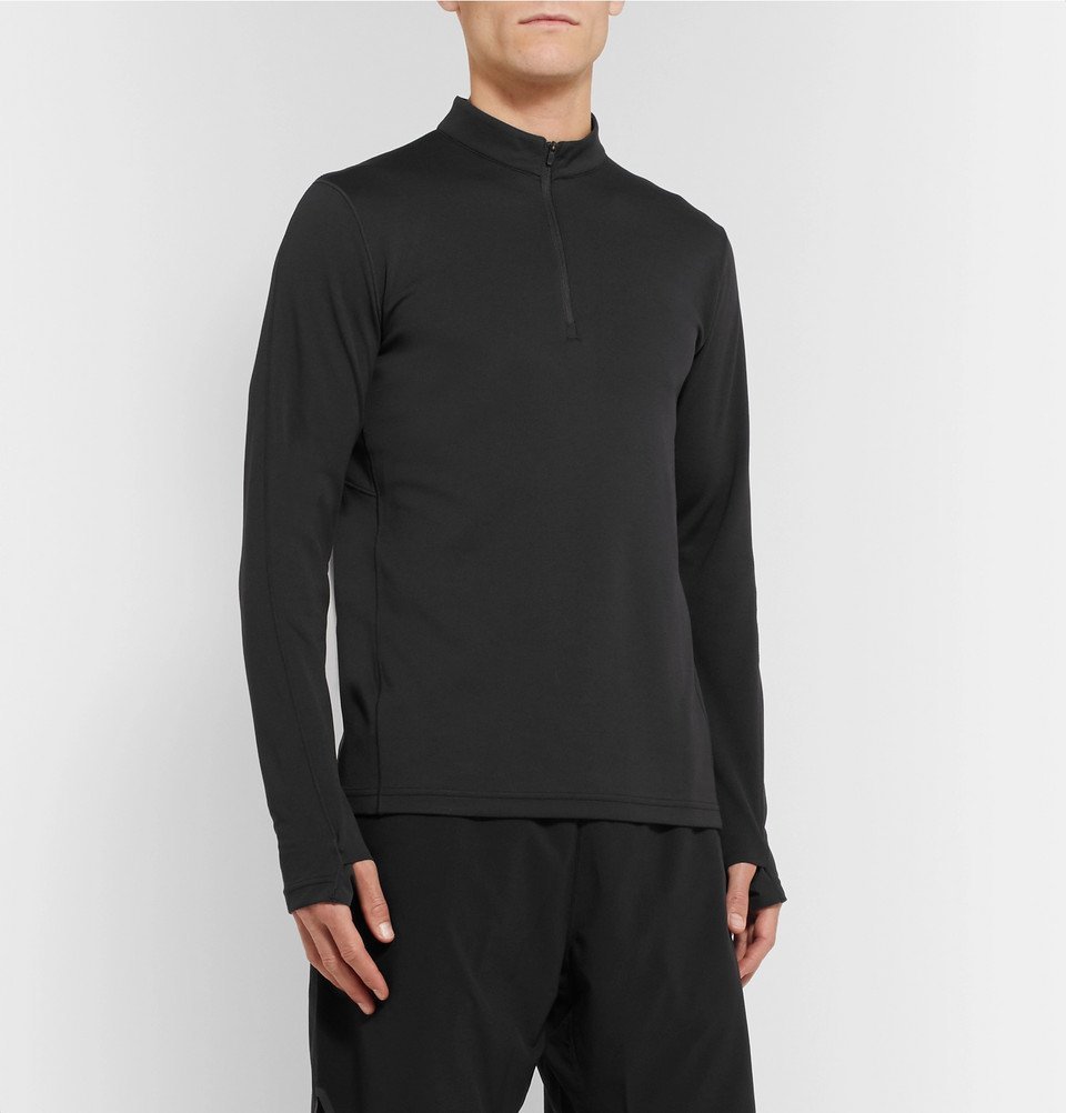 Reigning Champ - Trail DeltaPeak Mesh Half-Zip Top - Black Reigning Champ