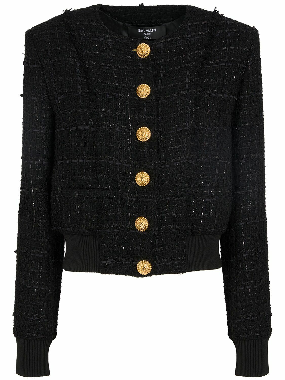 BALMAIN - Cotton Blend Tweed Jacket Balmain