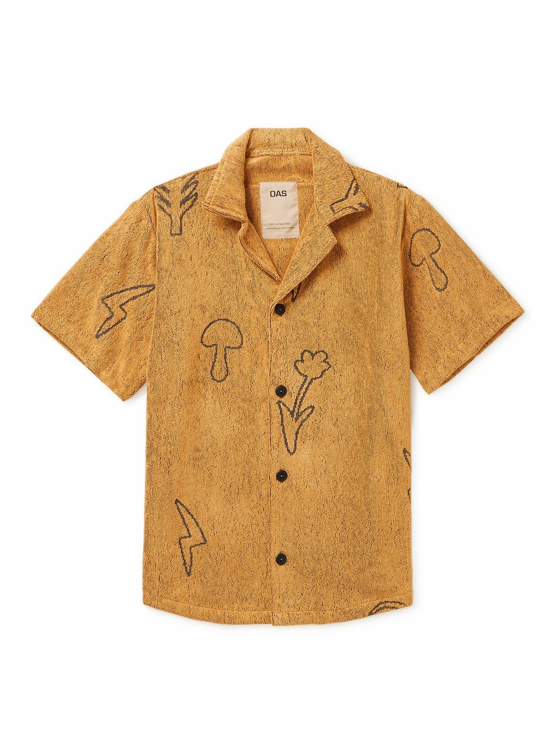 OAS - Tattoo Cotton-Terry Jacquard Shirt - Orange OAS