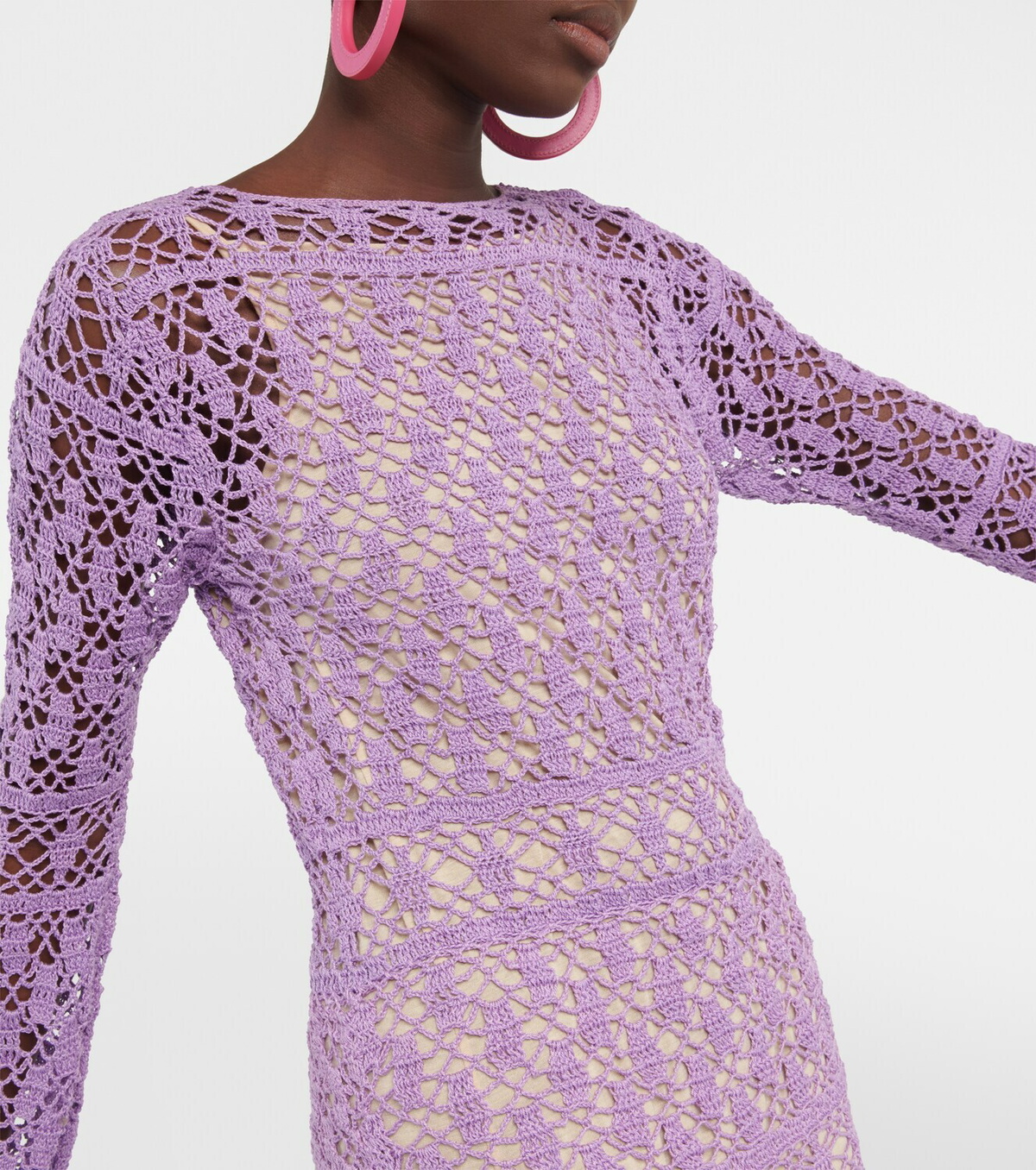 Anna Kosturova Bianca crochet cotton midi dress Anna Kosturova