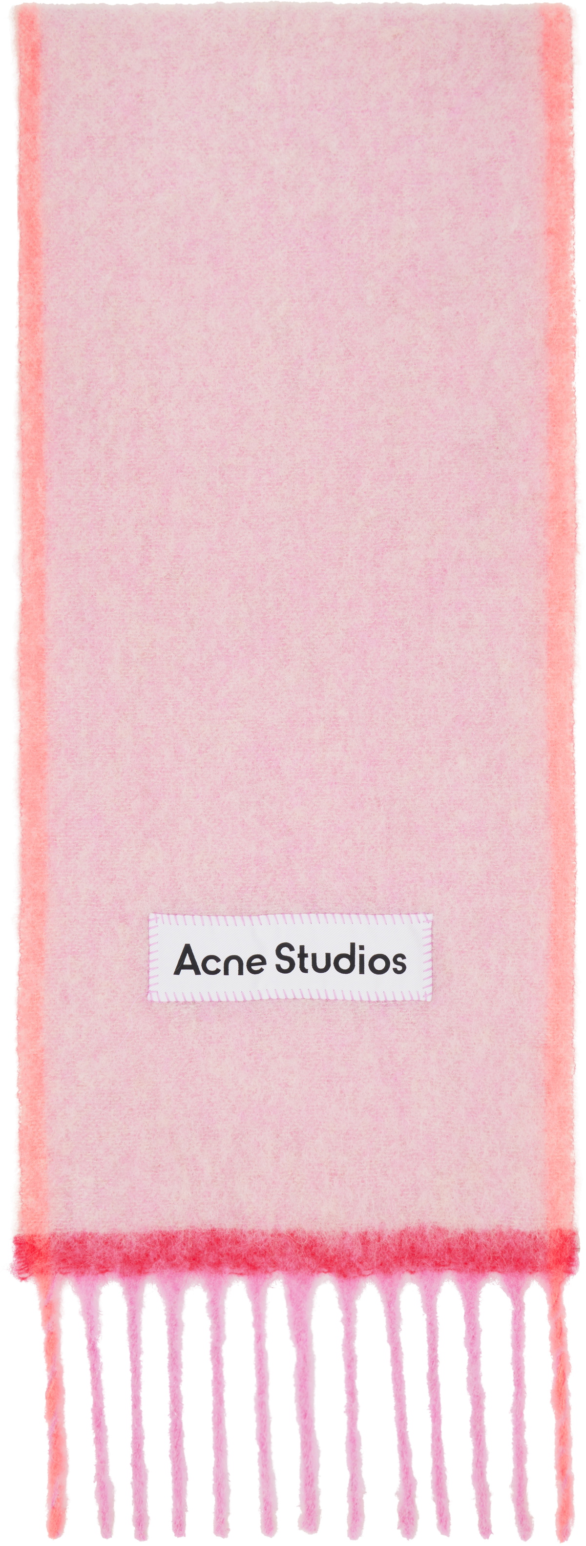 Acne Studios Pink Narrow Wool Mohair Scarf Acne Studios