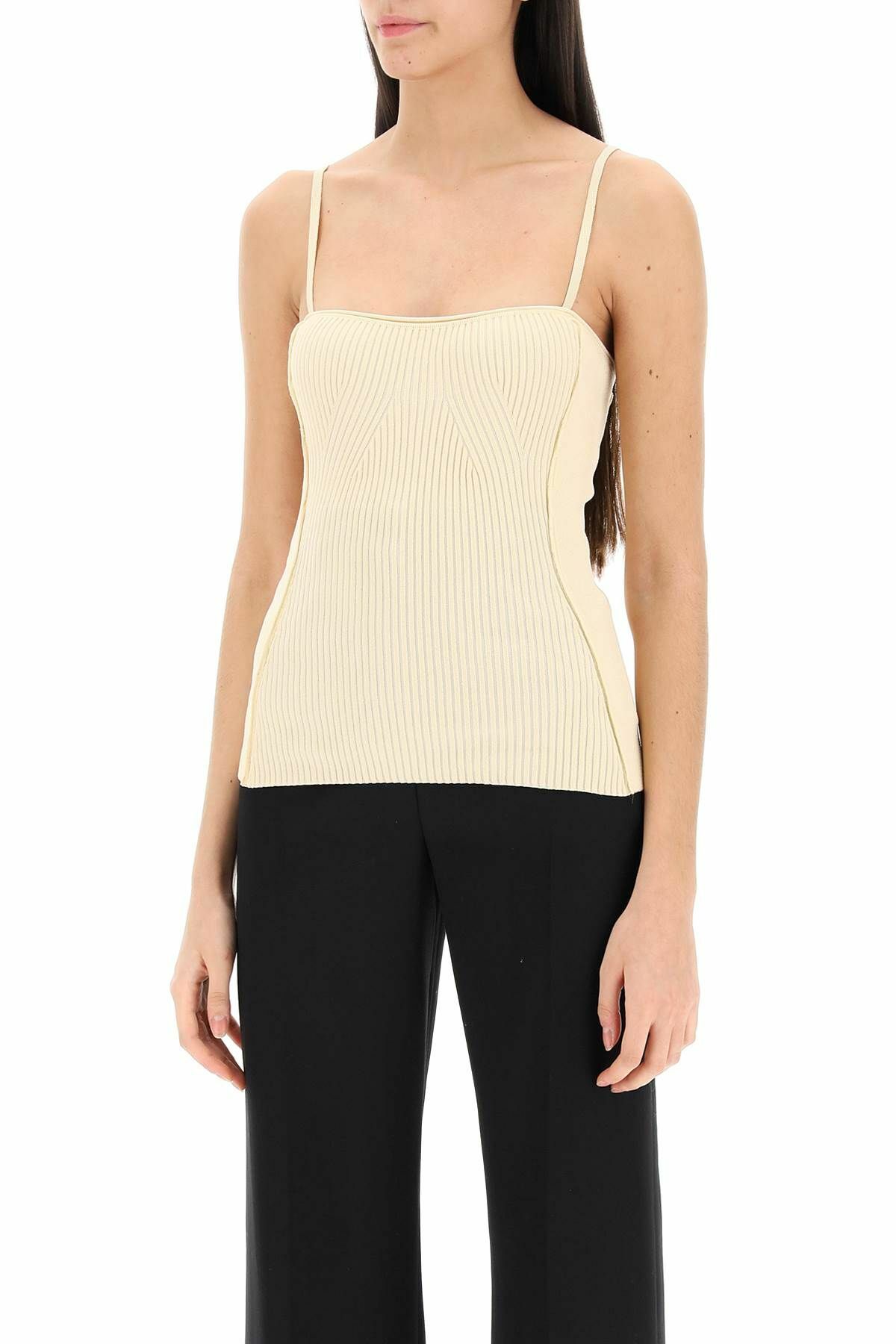 JACQUEMUS le haut sierra knitted top Neutro Jacquemus