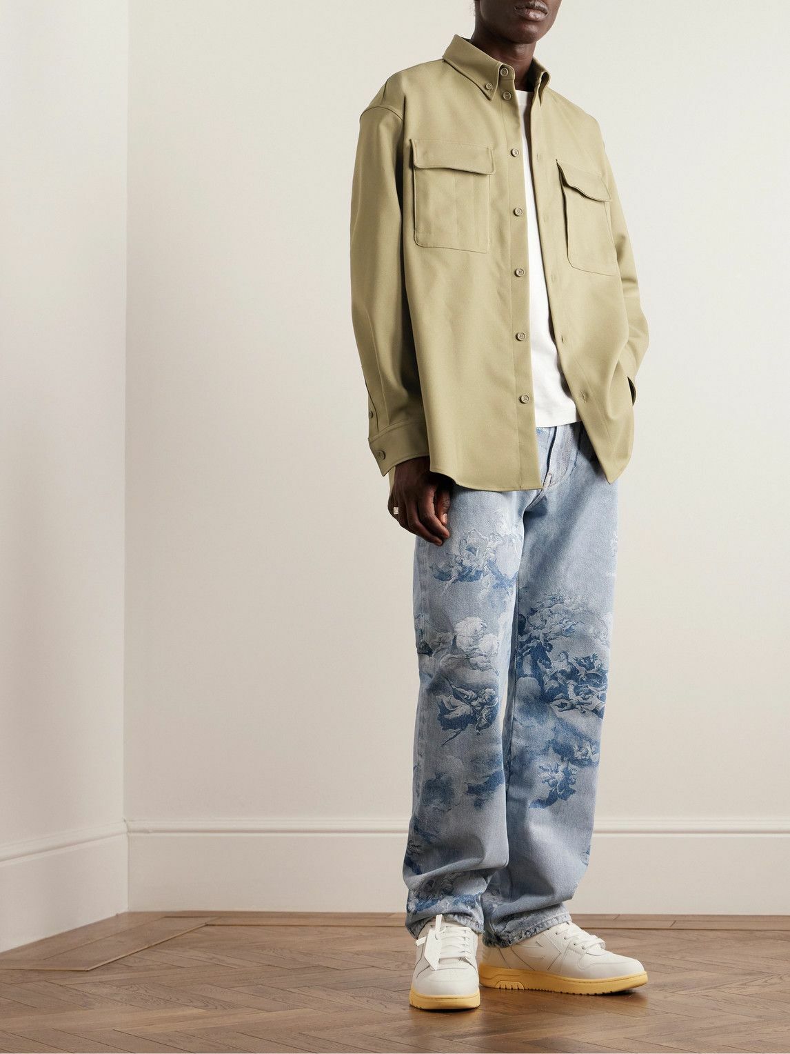 Off-White - Button-Down Collar Twill Overshirt - Neutrals Off-White