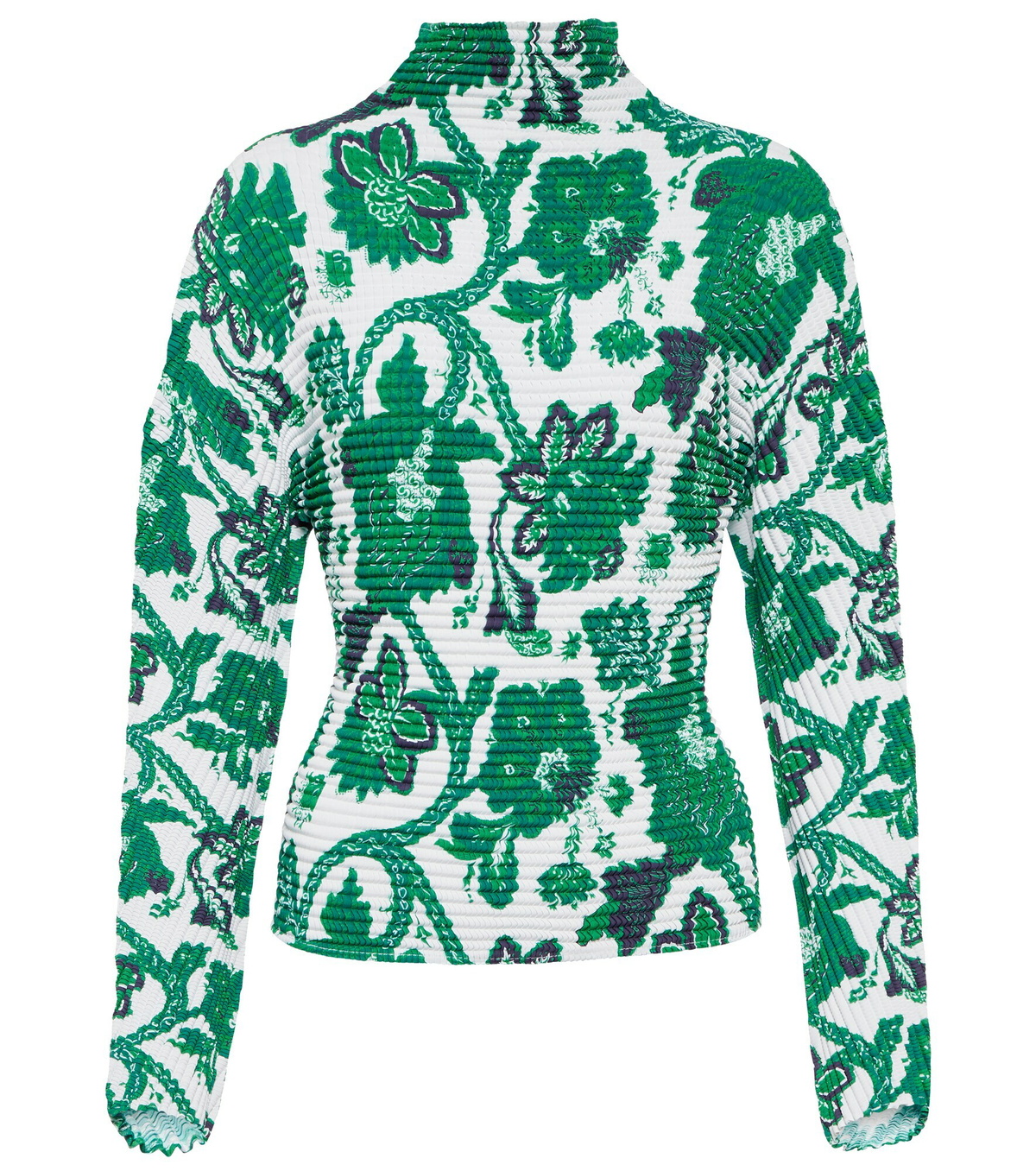 Etro - Textured floral turtleneck top Etro