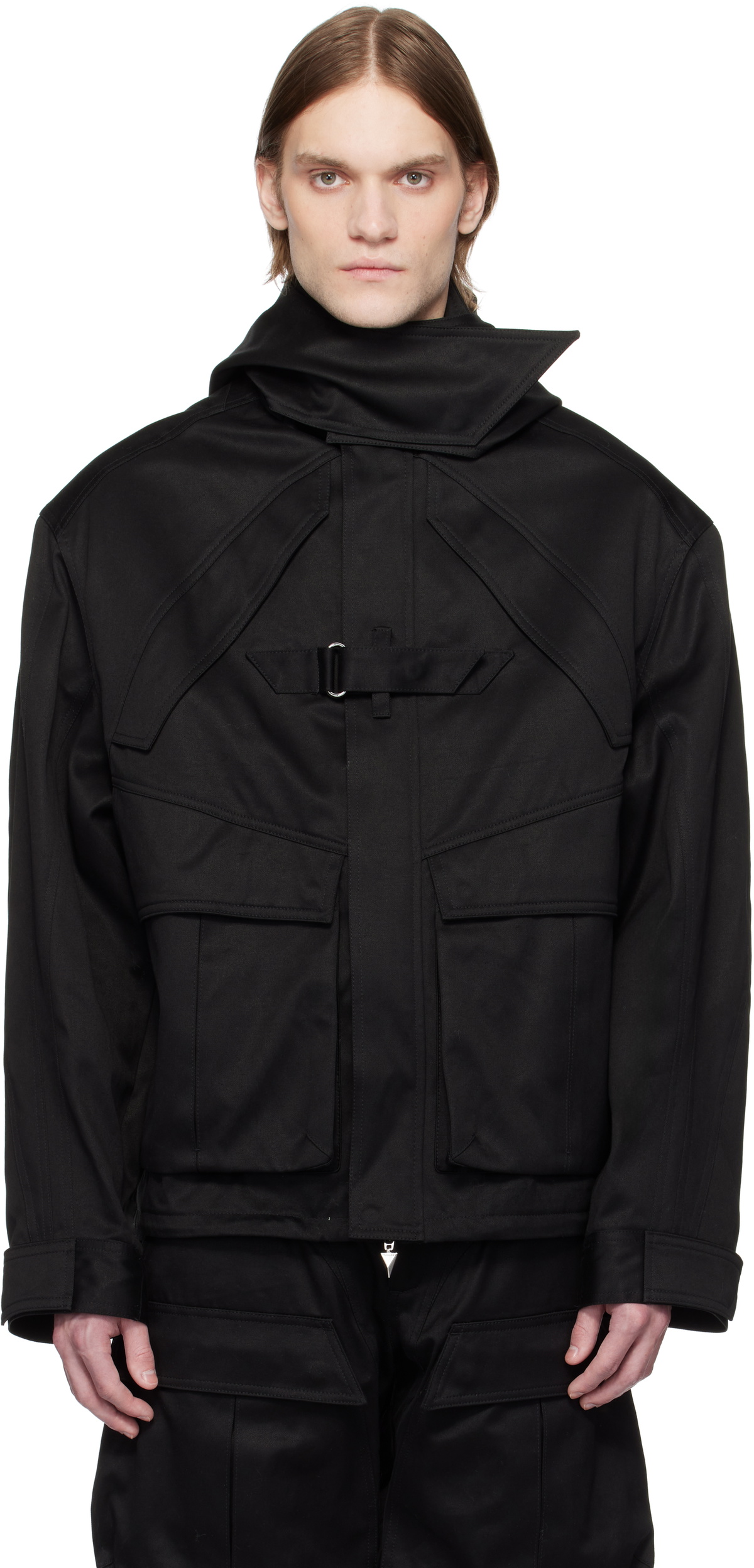 Mugler Black Cargo Jacket Mugler