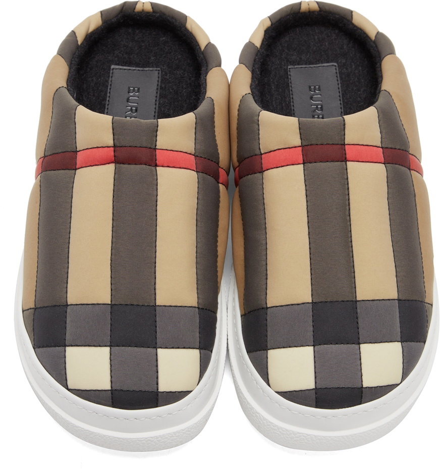 Burberry Beige Vintage Check Slippers Burberry