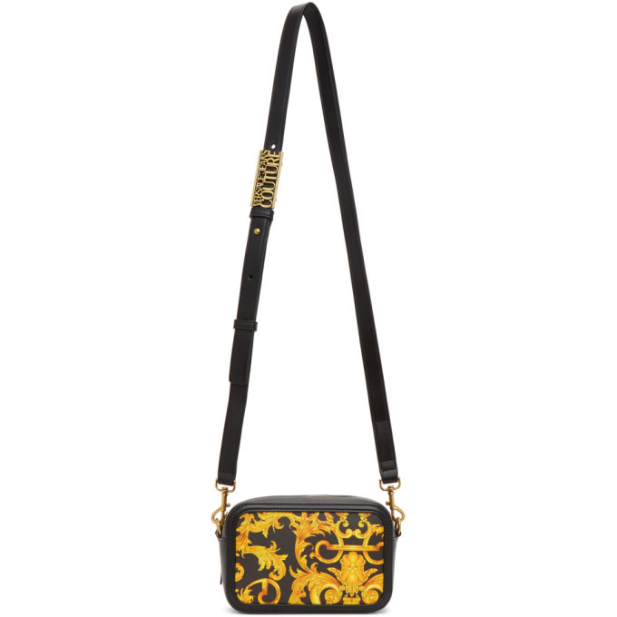 Versace Jeans Couture Black Baroque Camera Bag Versace