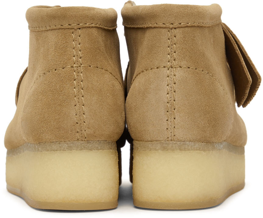 Clarks Originals Tan Wallabee Wedge Boots Clarks Originals