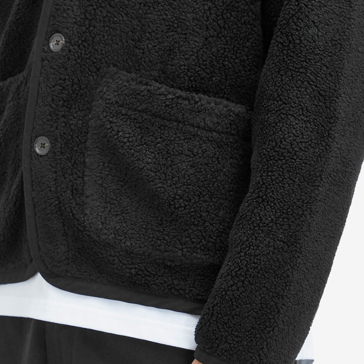 Universal Works Men's Mountain Fleece Lancaster Jacket in Black ...