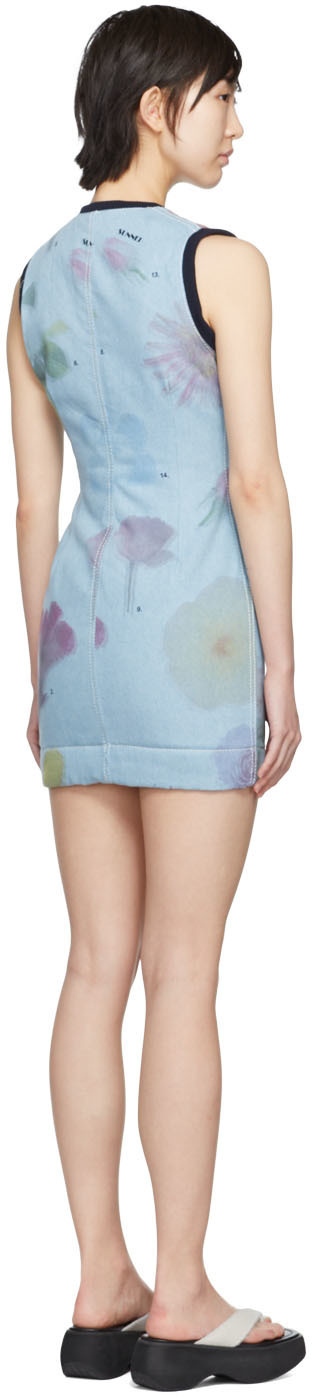 Sunnei Blue Flower Print Dress Sunnei