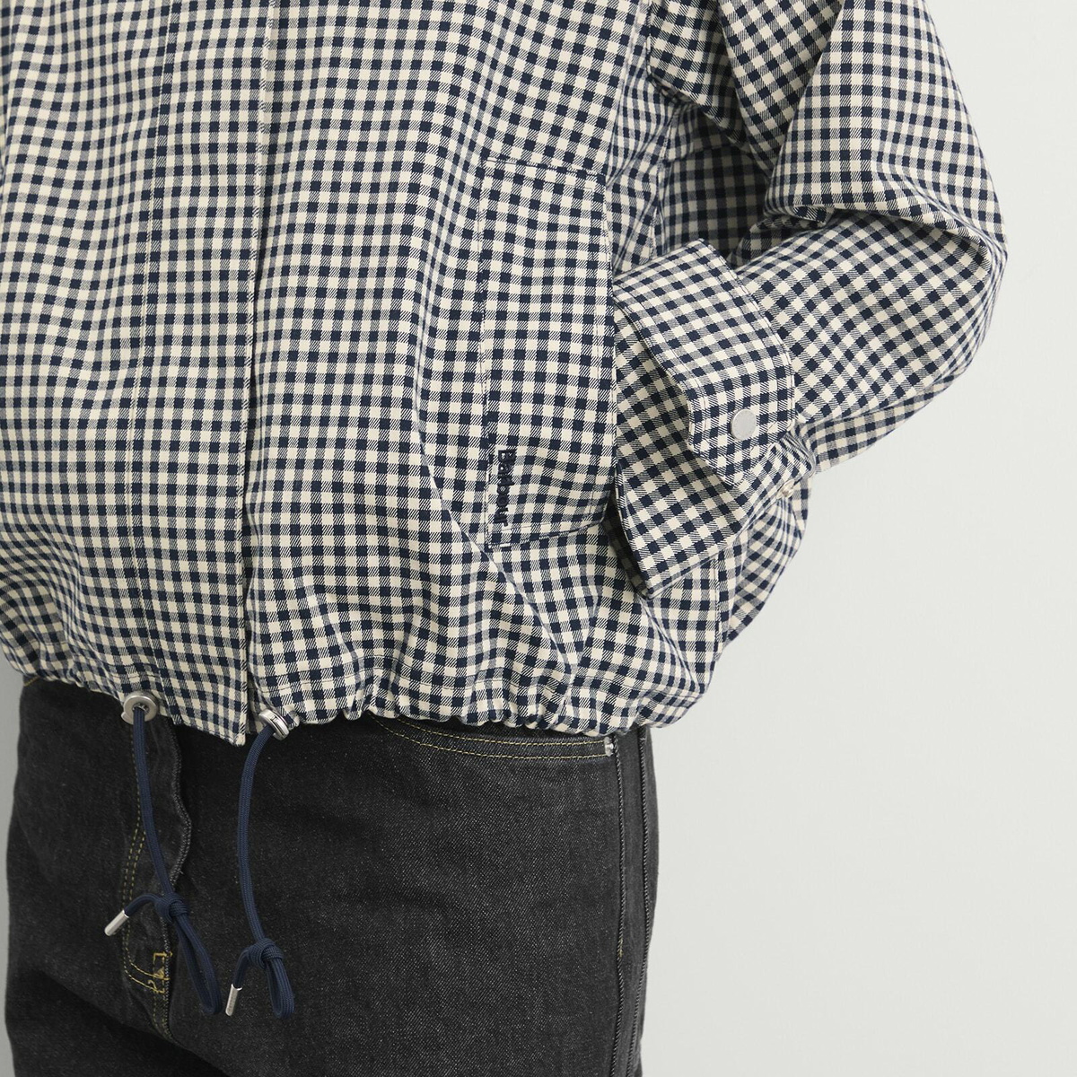 Barbour Women's Bronwyn Check Showerproof Jacket in Navy Gingham Barbour