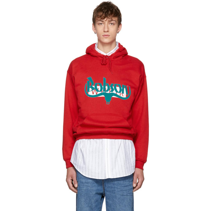 Wheir Bobson Red Logo Hoodie Wheir Bobson