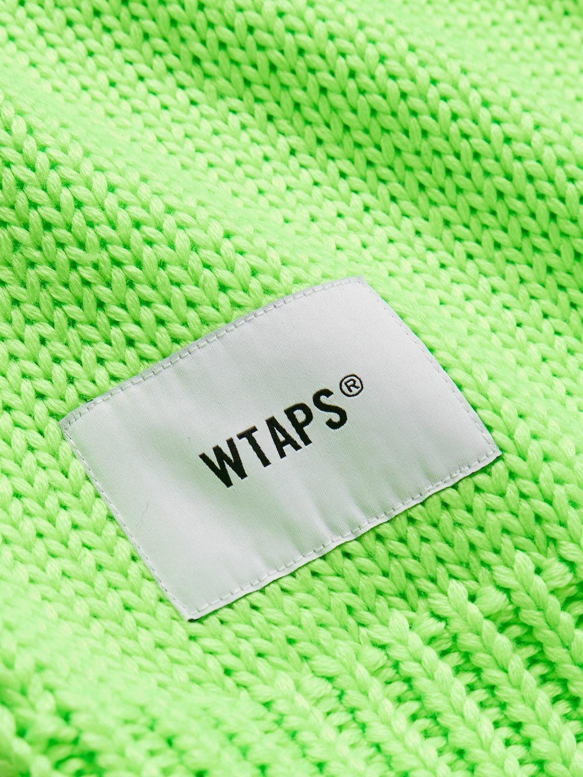 WTAPS - Logo-Appliquéd Jacquard-Knit Sweater - Green WTAPS