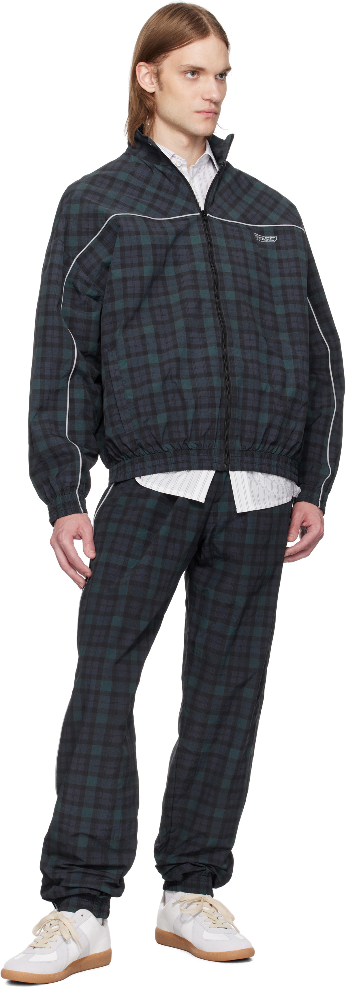 Martine Rose Navy & Green Oversized Track Jacket Martine Rose